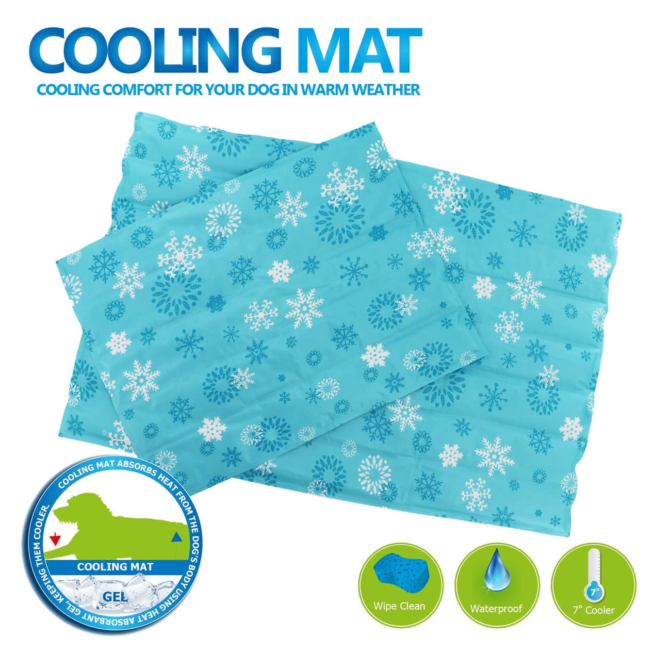 Ancol Pet Dog Cat Cooling Gel Waterproof Mat – Poochella®